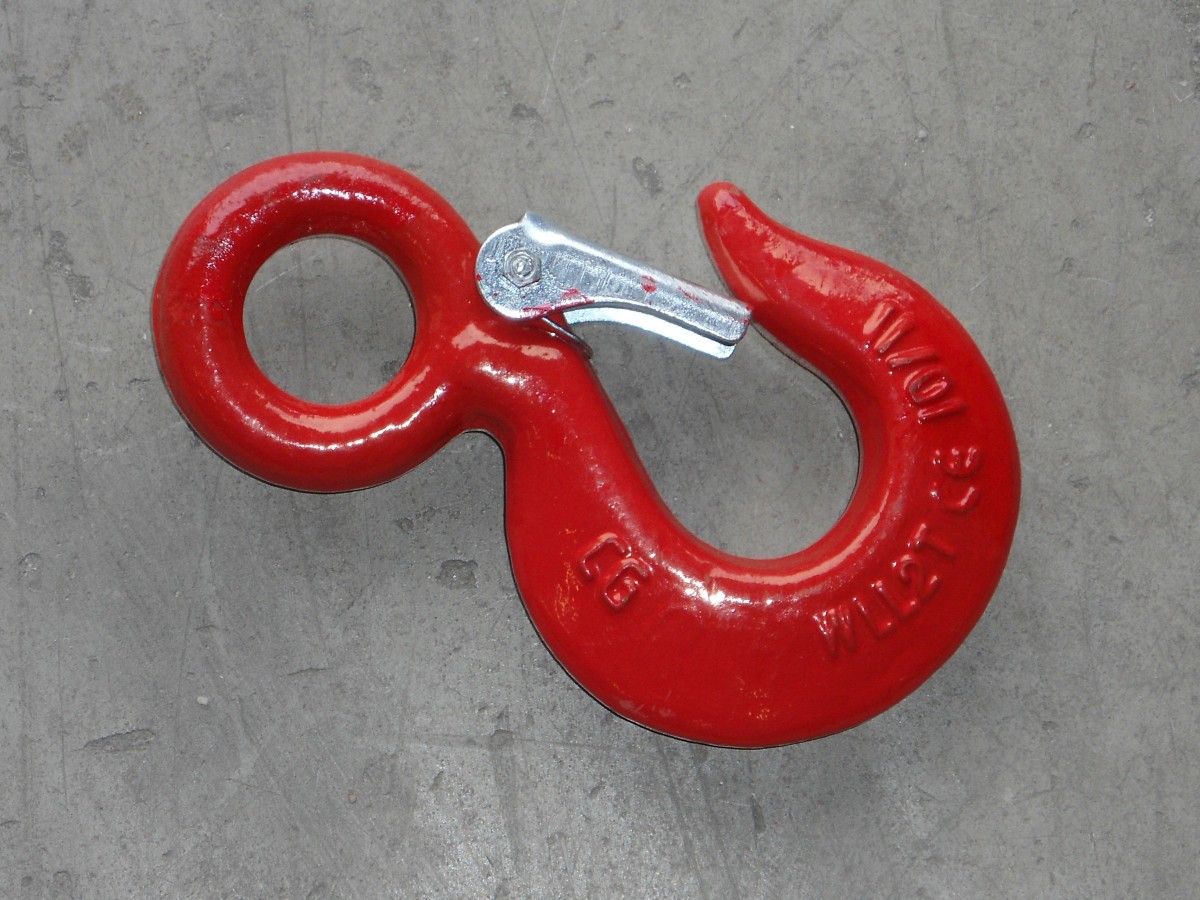 Crochet de levage oeil et linguet 1000 kg - Soergen Distribution